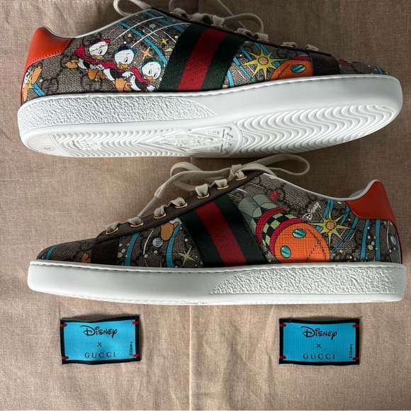 Gucci | Shoes | New Gucci Disney X Gucci Ace Huey Dewey And Louie Limited Addition | Poshmark